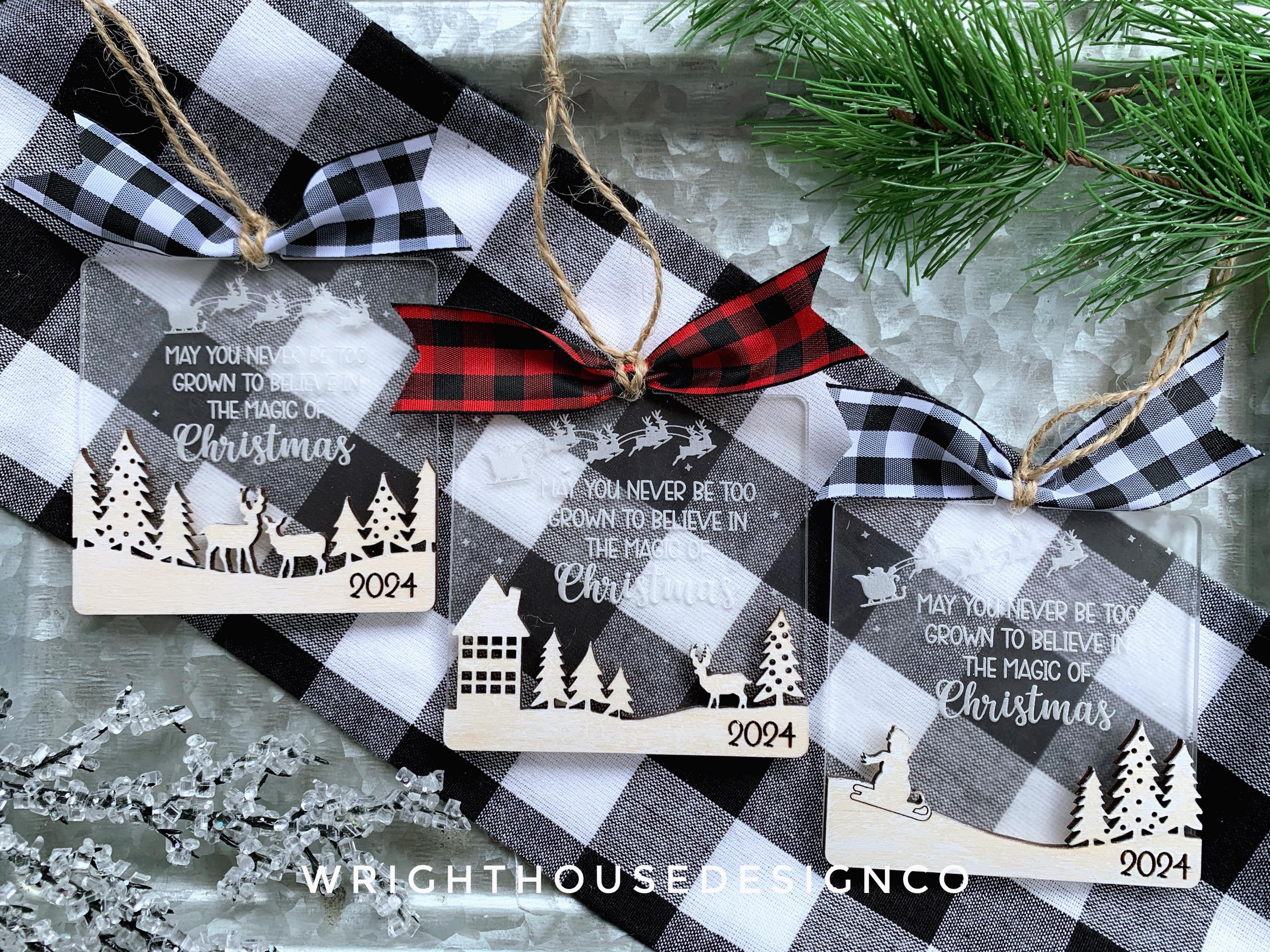 Personalized Christmas Eve Tree Ornament - Believe In the Magic of Chr ...